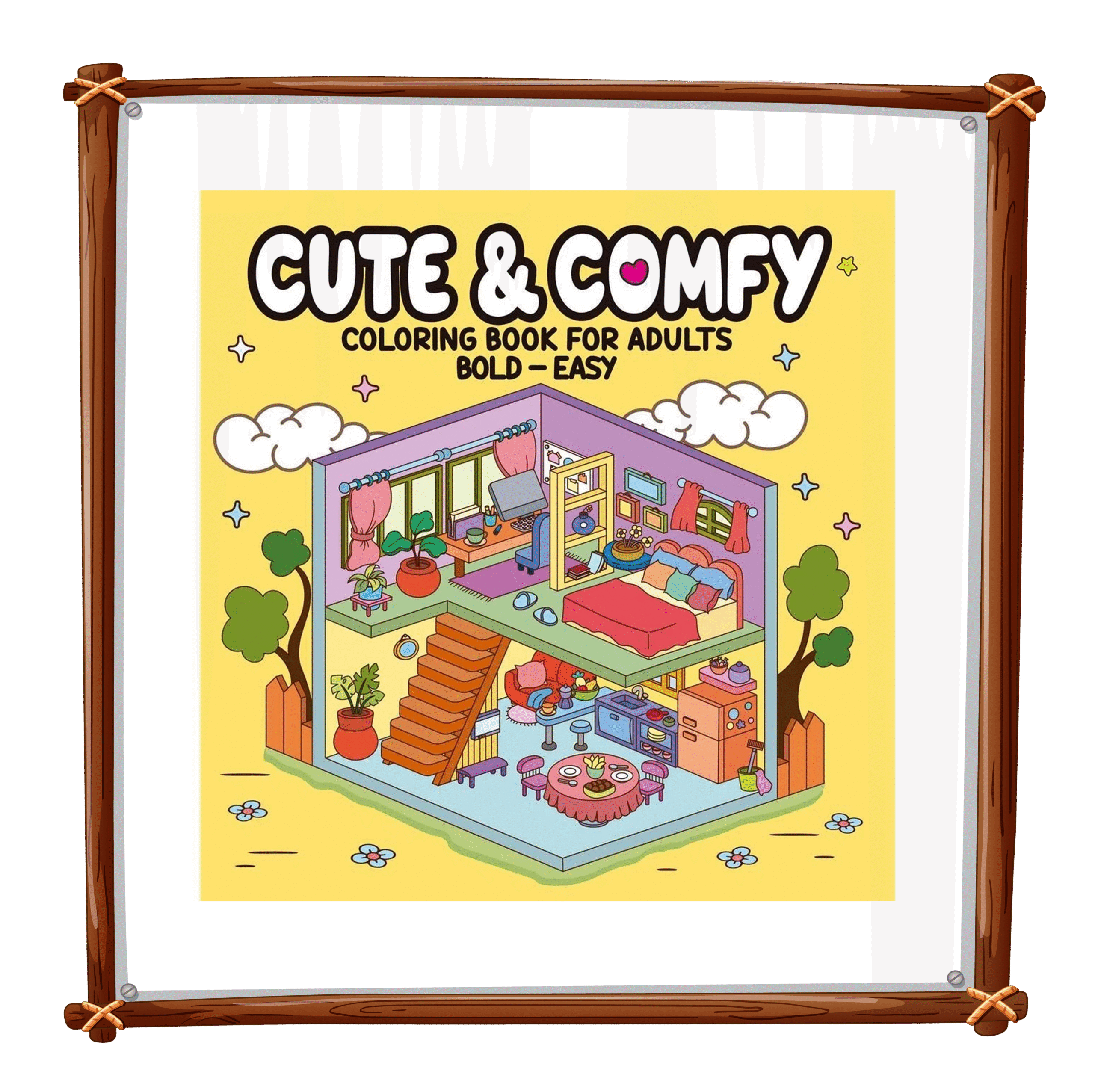 Capivara and Friends – Cute e Comfy – Livro de Colorir – Amarelo ...